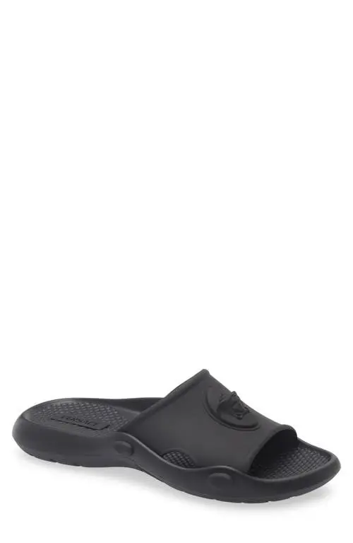 Versace Nettuno Rubber Slide Sandal - Black