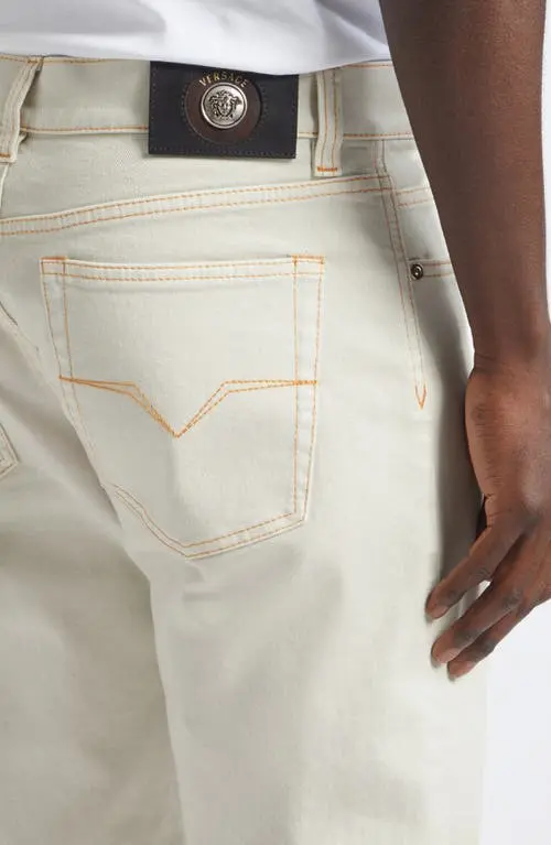 Versace Tapered Leg Jeans - White