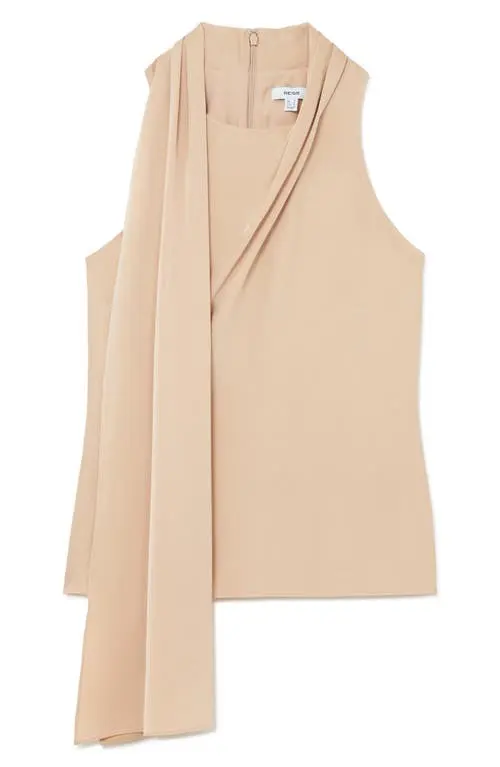 REISS Taylor Crepe Scarf Neck Top