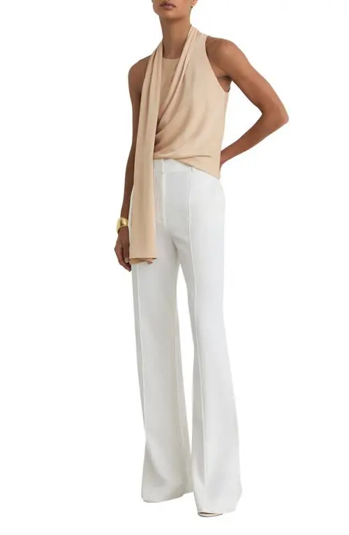 REISS Taylor Crepe Scarf Neck Top