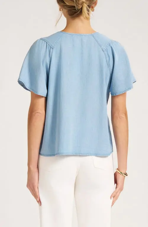 Matty M. Hayden Flutter Sleeve Top