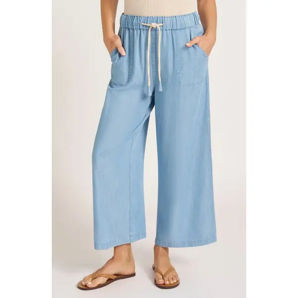 Matty M. Laura Wide Leg Pants - Chambray