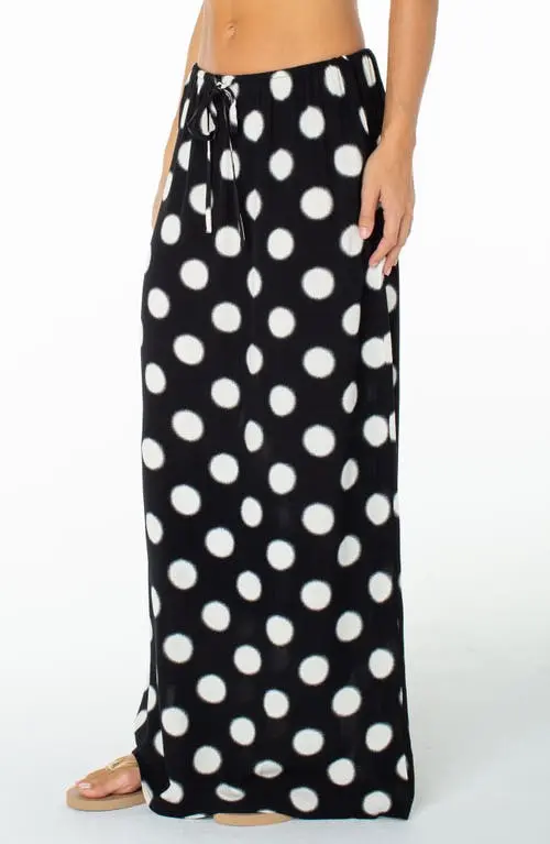 Roxy Iyla Polka Dot Drawstring Maxi Skirt