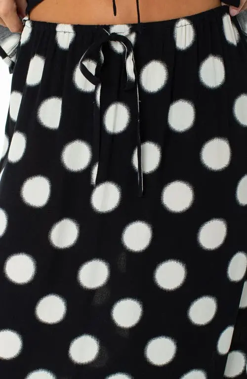 Roxy Iyla Polka Dot Drawstring Maxi Skirt