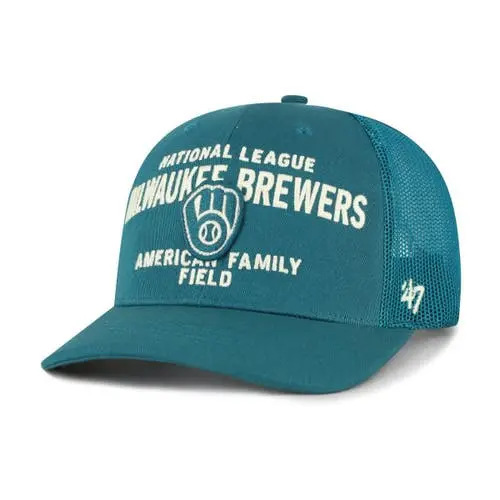'47 Milwaukee Brewers Contemporary Hitch Adjustable Trucker Hat - Teal
