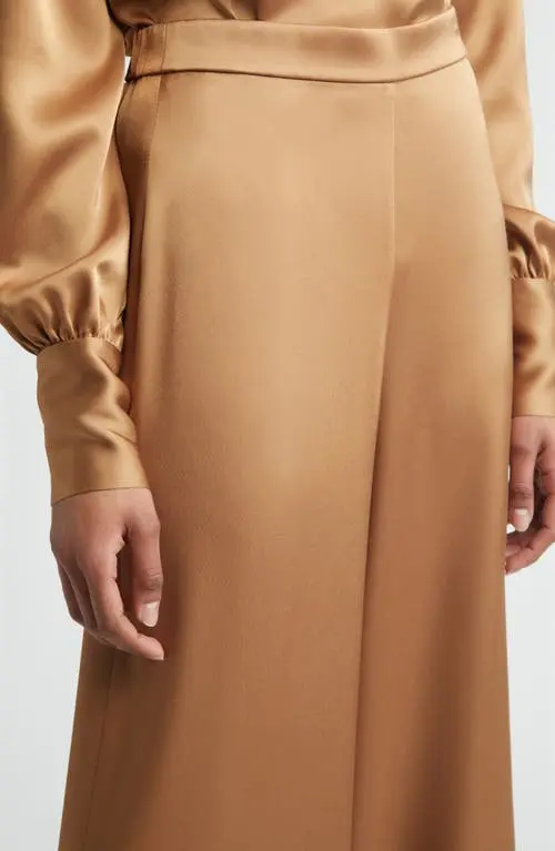 St. John Kate Side Slit Liquid Satin Pants