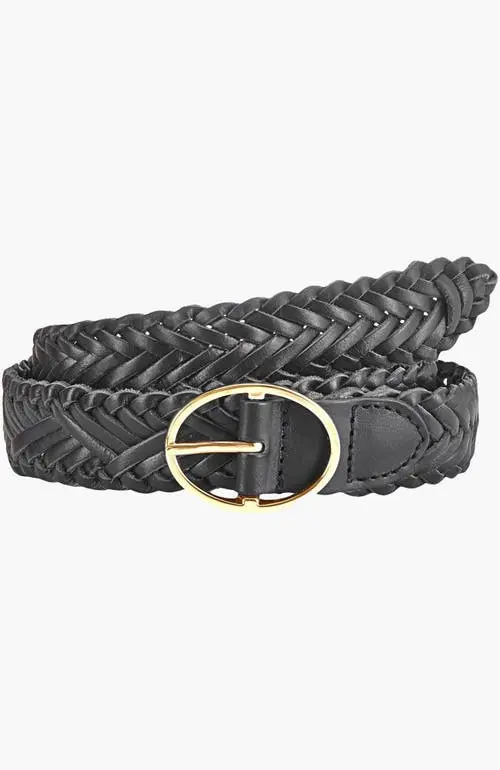 LASCANA Woven Leather Belt - Black