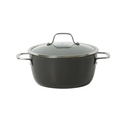 SUR LA TABLE KITCHEN ESSENTIALS Titanium Ceramic Nonstick Forged Aluminum Cookware Pots & Pans Set With Tempered Glass Lids