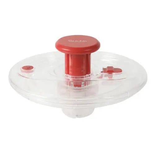 SUR LA TABLE KITCHEN ESSENTIALS Aero Stainless Steel Salad Spinner With Removable Basket - Red
