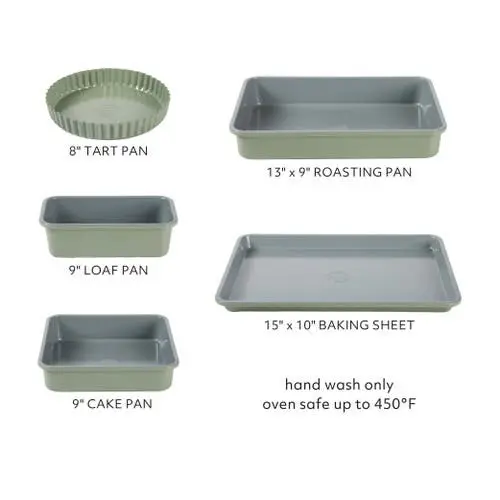 SUR LA TABLE KITCHEN ESSENTIALS Bake Sale 5-piece Carbon Steel Pfa-free Ceramic Nonstick Bakeware Set