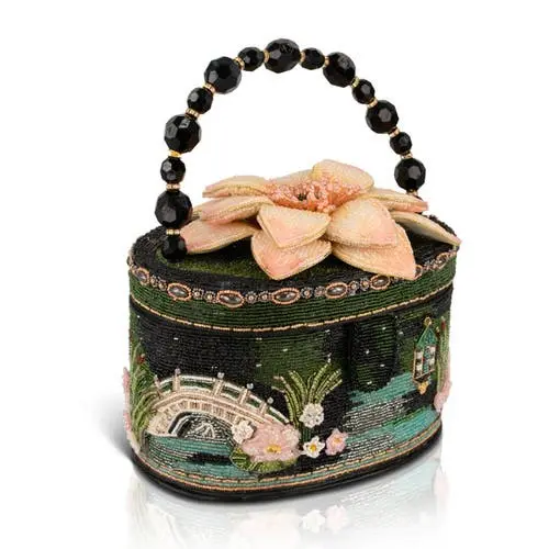 MARY FRANCES ACCESSORIES Floating Lotus Top Handle Handbag