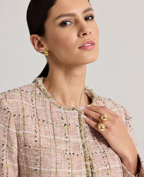 REALLY WILD CLOTHING Cece Check Boucle Jacket