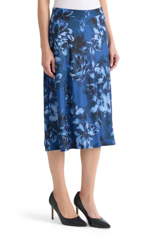 KASPER Floral Print Knit Skirt