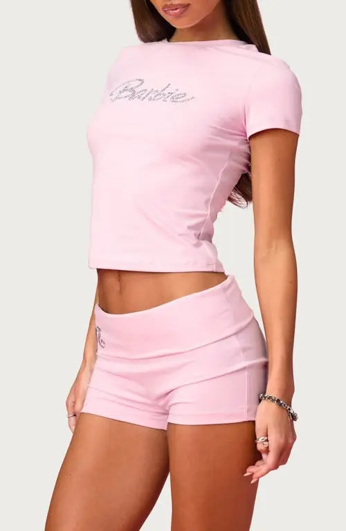 EDIKTED Barbie® Rhinestone Embellished Baby T-shirt