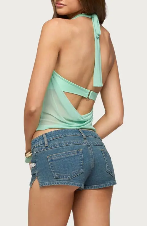 EDIKTED Issey Layered Cowl Neck Top