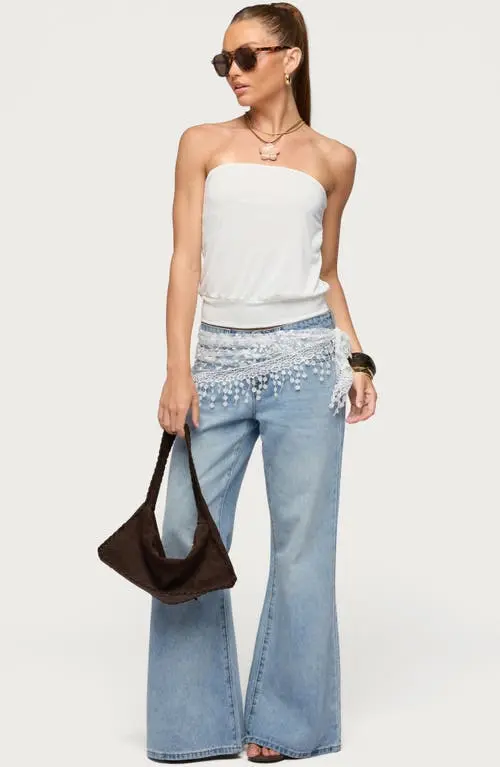 EDIKTED Lanah Strapless Back Cutout Top