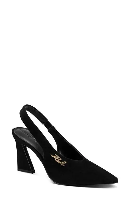 Karl Lagerfeld Paris Lauryn Slingback Pump - Black