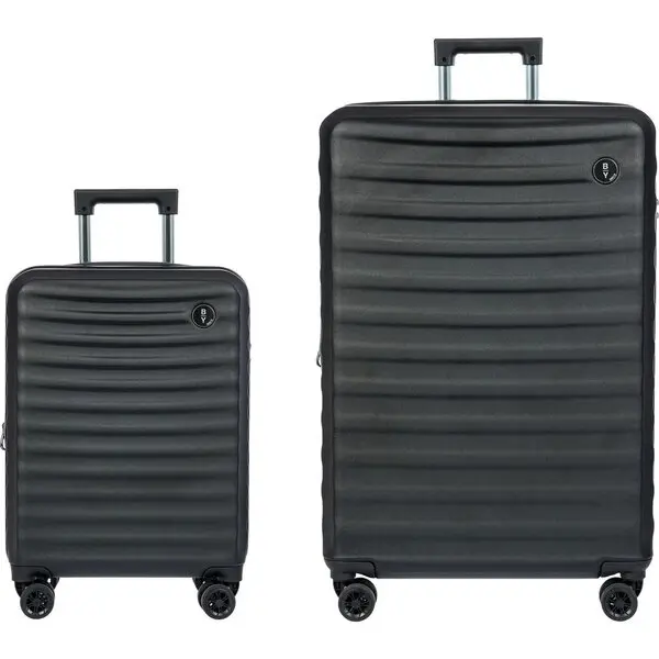 Bric'S Nausicaa 2 Piece Set 21" Carry On Spinner & 30" Checked Spinner - Black