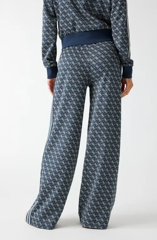 Guess 4g Logo Jacquard Wide Leg Pants