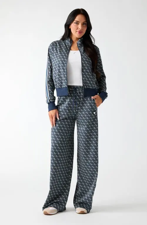 Guess 4g Logo Jacquard Wide Leg Pants