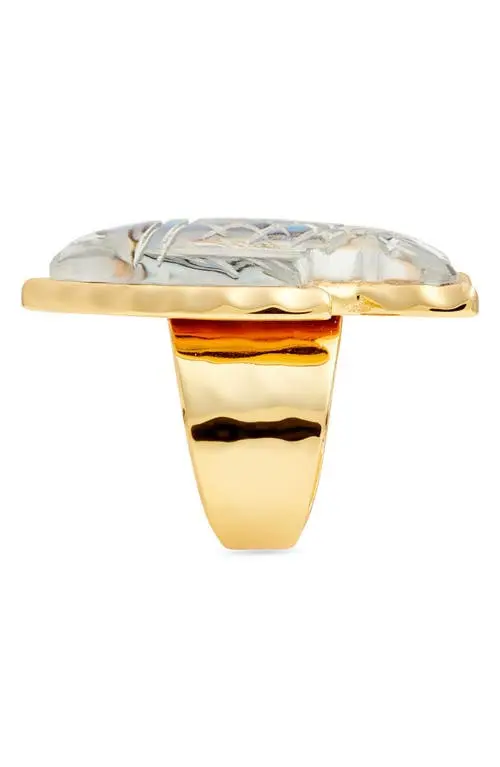 Nest Jewelry Adjustable Abalone Fish Ring