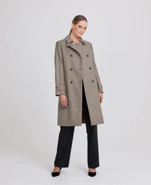 REALLY WILD CLOTHING Orwell Check Trench Coat