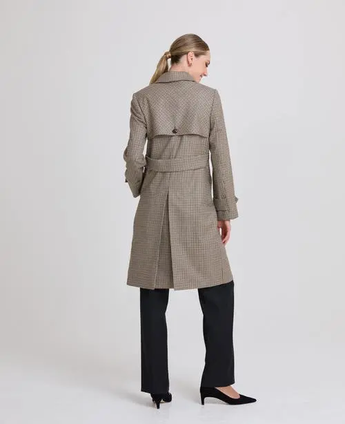 REALLY WILD CLOTHING Orwell Check Trench Coat