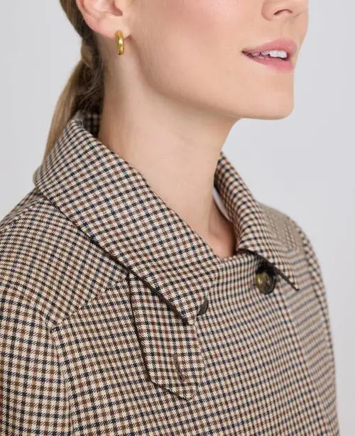 REALLY WILD CLOTHING Orwell Check Trench Coat