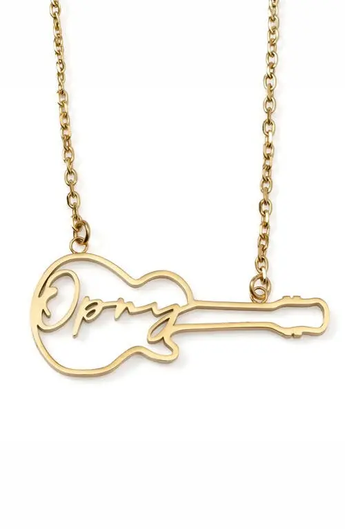 CUFFLINKS, INC. Grand Ole Opry Guitar Pendant Necklace - Gold