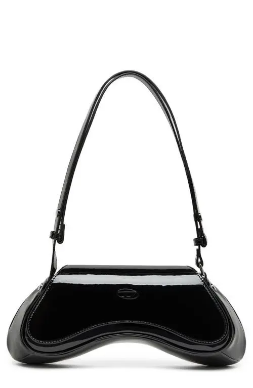 DIESEL® Play Faux Leather Shoulder Bag - Black