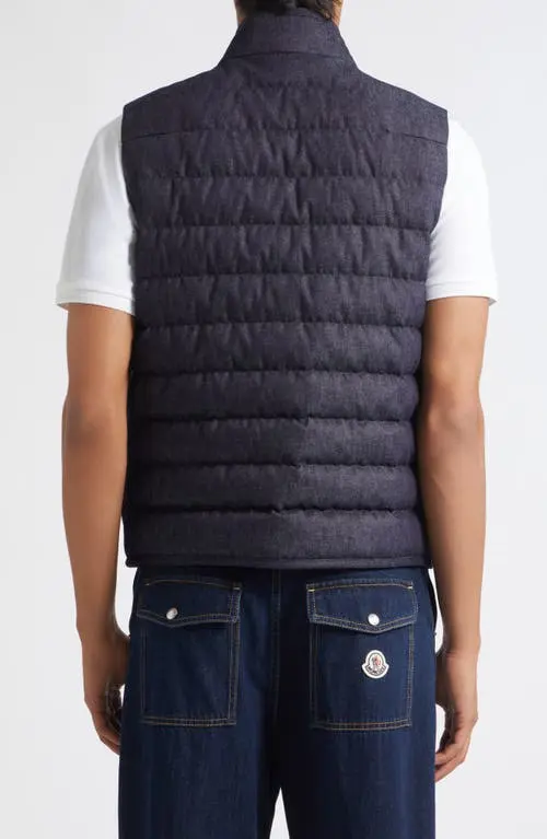 Moncler Liorane Denim Down Puffer Vest - Blue Denim