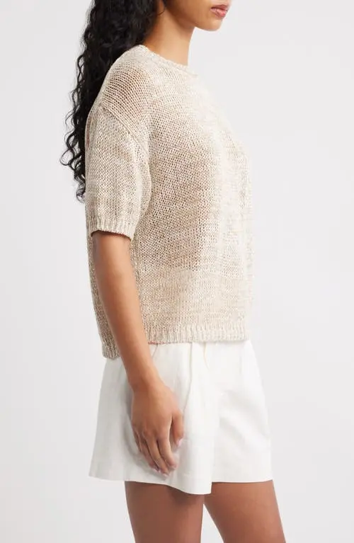 Mango Paquita Speckled Knit Cotton Blend Sweater
