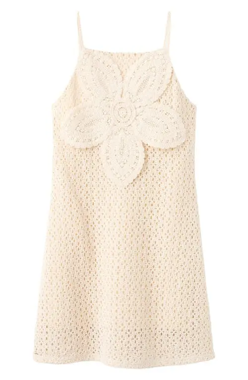 Mango Hibisco Crochet Flower Minidress