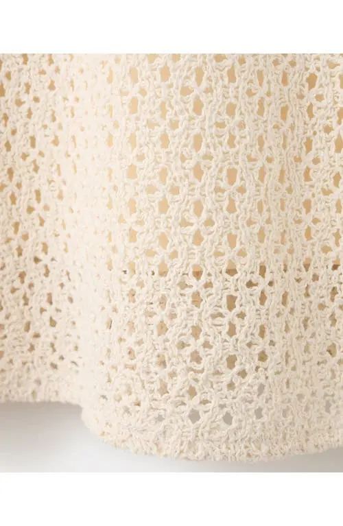Mango Hibisco Crochet Flower Minidress