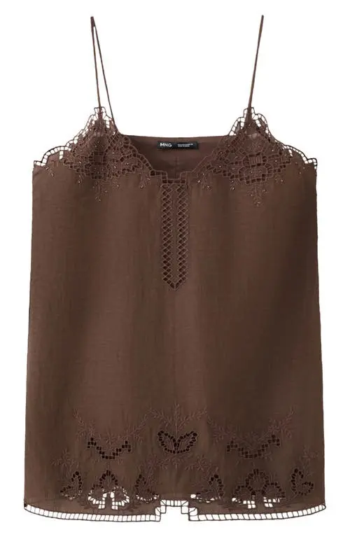 Mango Zoe Cutwork Lace Detail Minidress