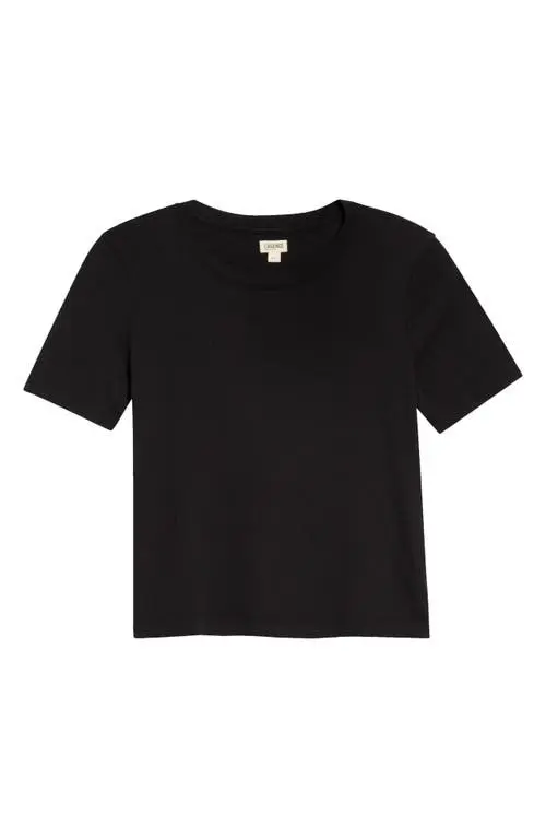 L'AGENCE Stormy Crop Tee - Black