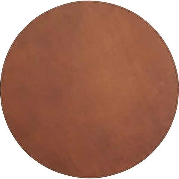 KORCHMAR Nelson Leather Circular Placemat - Espresso