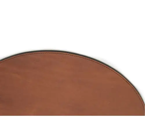 KORCHMAR Nelson Leather Circular Placemat - Espresso