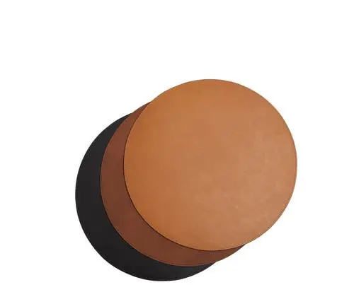 KORCHMAR Nelson Leather Circular Placemat - Espresso