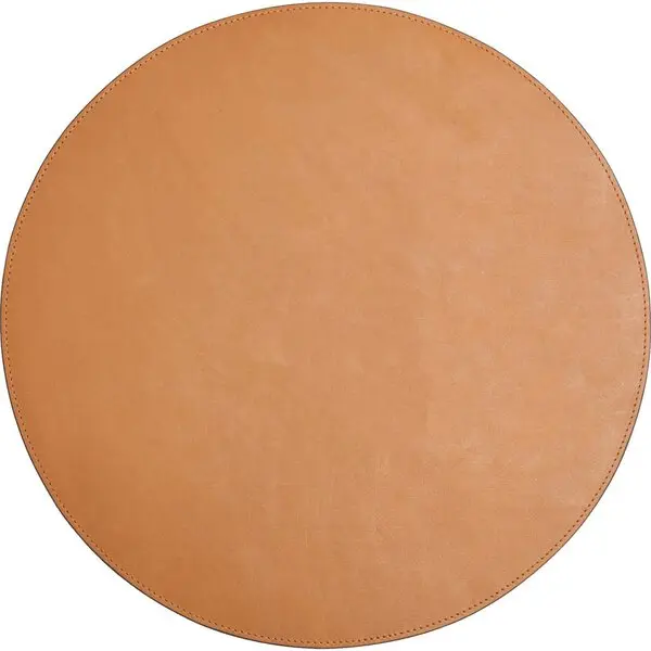 KORCHMAR Nelson Leather Circular Placemat - Tan