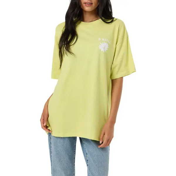 O'Neill Heritage Daisy Graphic Oversized T-shirt - Celery