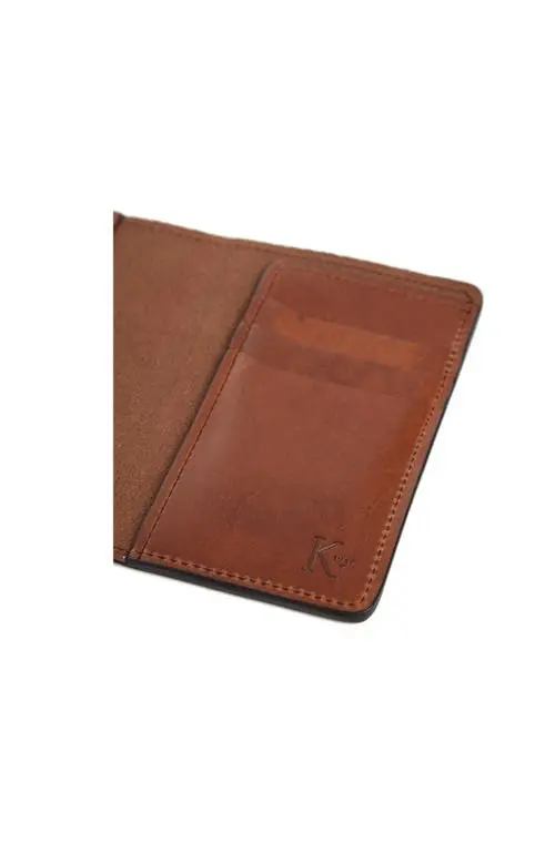 KORCHMAR Earhart Leather Passport Case - Espresso