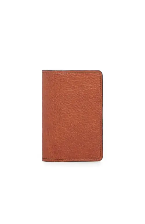 KORCHMAR Earhart Leather Passport Case - Pebbled Tan