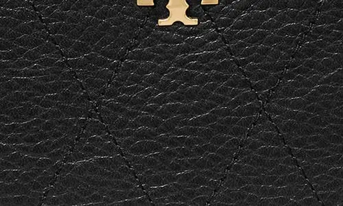 Tory Burch Charlie Quilted Small Zip Around Leather Wallet