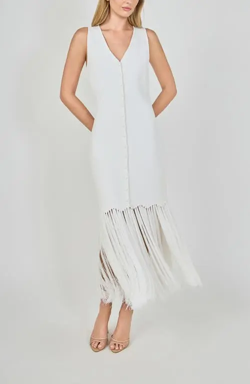 Endless Rose Fringe Knit Midi Dress