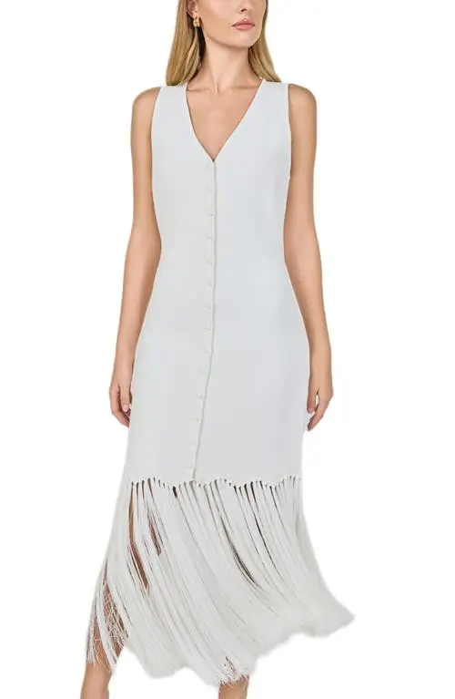 Endless Rose Fringe Knit Midi Dress