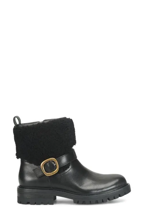 SOFFT Cambridge Faux Shearling Trim Ankle Bootie - Black