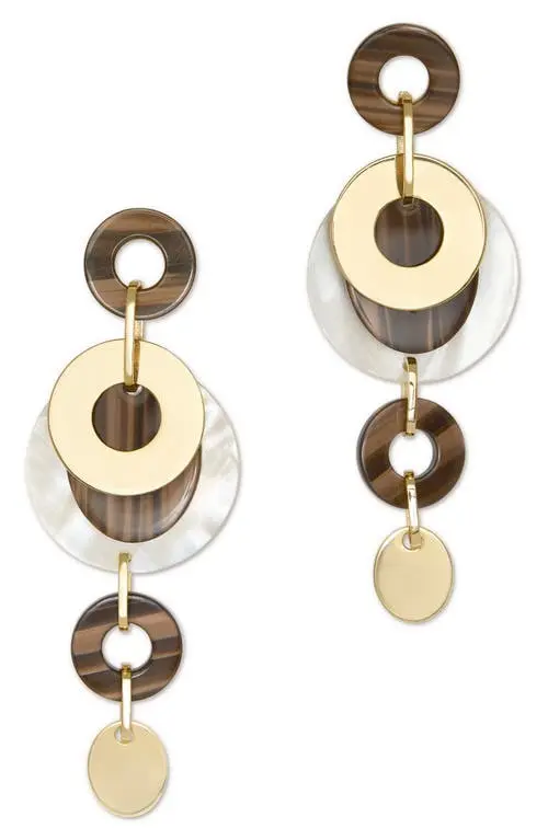 Ramy Brook Polina Link Statement Earrings - Walnut