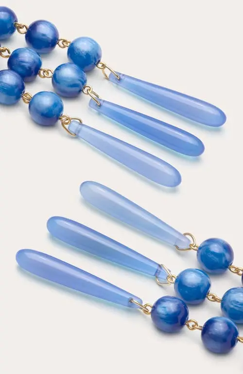 Ramy Brook Elisa Agate Chandelier Earrings - Blue Multi