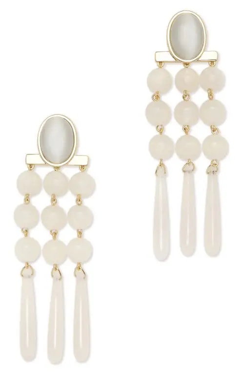 Ramy Brook Elisa Agate Chandelier Earrings - White